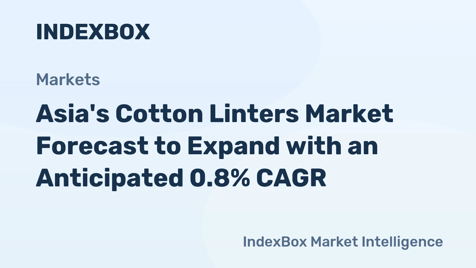 Asia's Cotton Linters Market Forecast to Expand with an Anticipated 0.8% CAGR