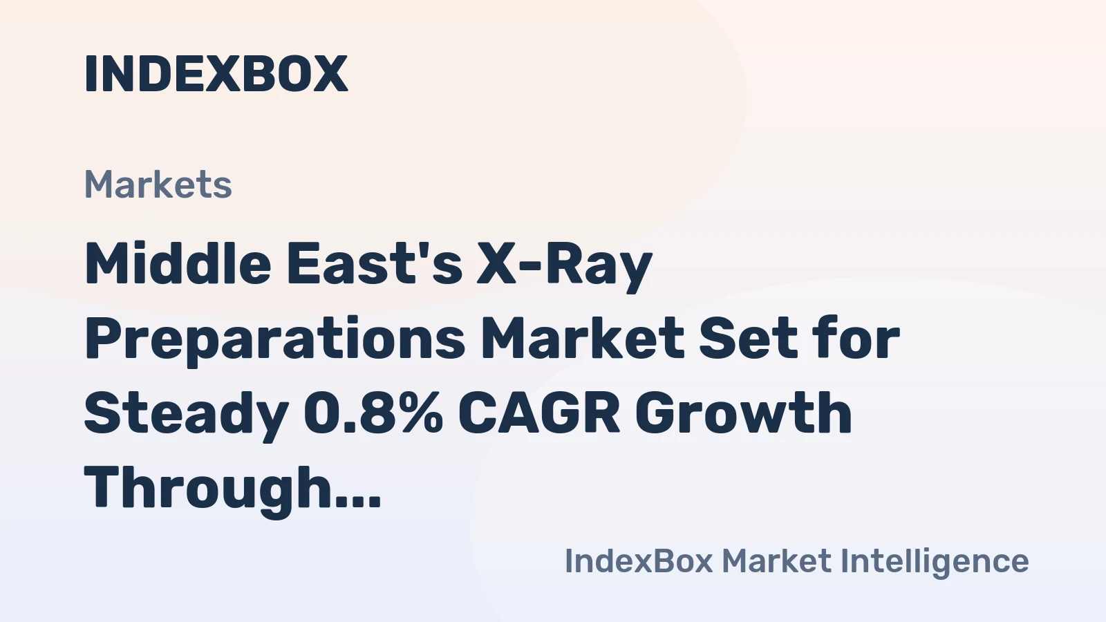 Middle East's X-Ray Preparations Market Set for Steady 0.8% CAGR Growth Through 2035