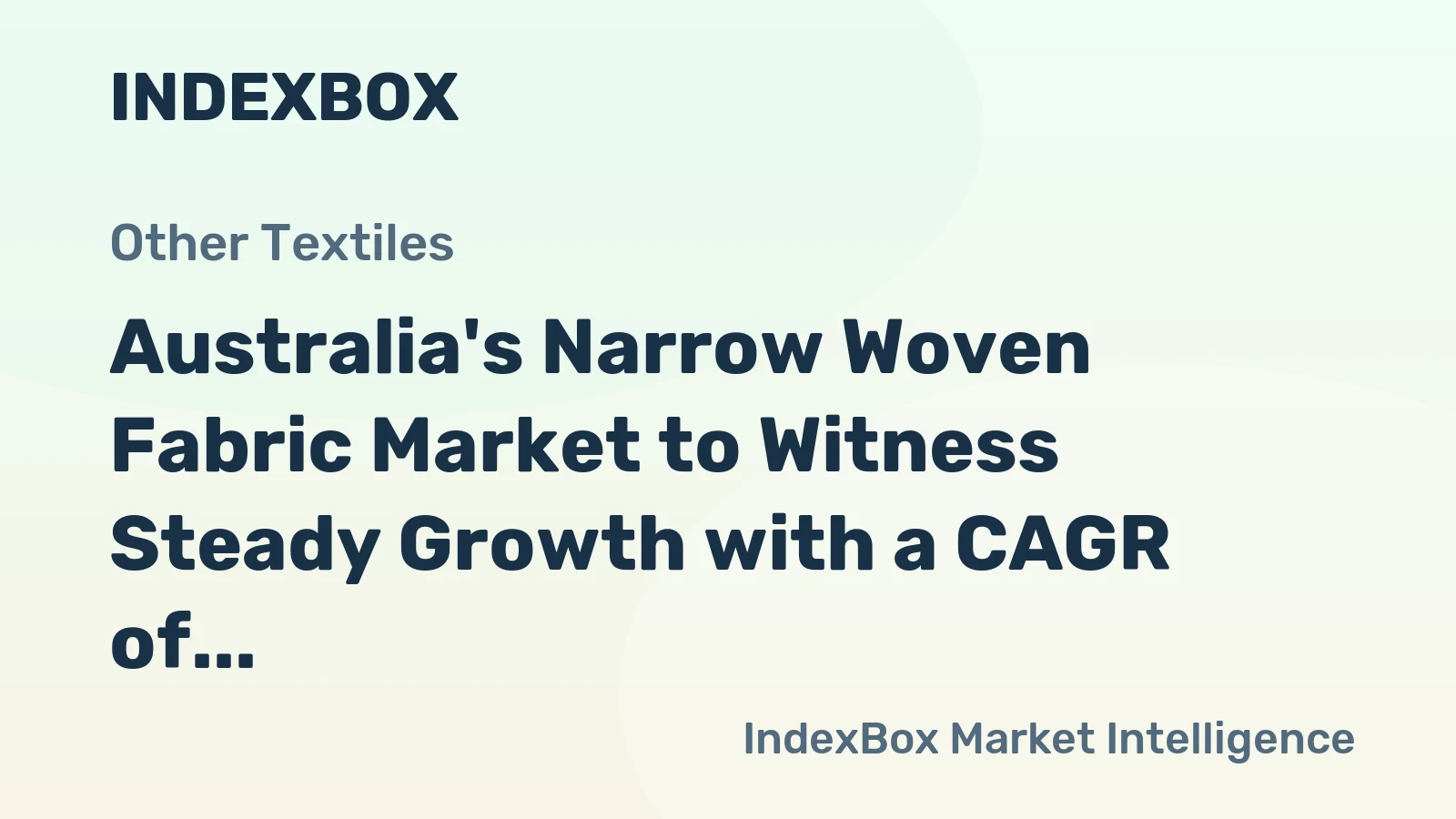 Australia's Narrow Woven Fabric Market to Witness Steady Growth with a CAGR of +1.9% from 2024 to 2035