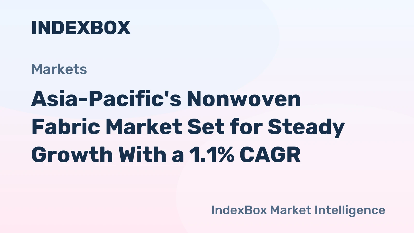Asia-Pacific's Nonwoven Fabric Market Set for Steady Growth With a 1.1% CAGR