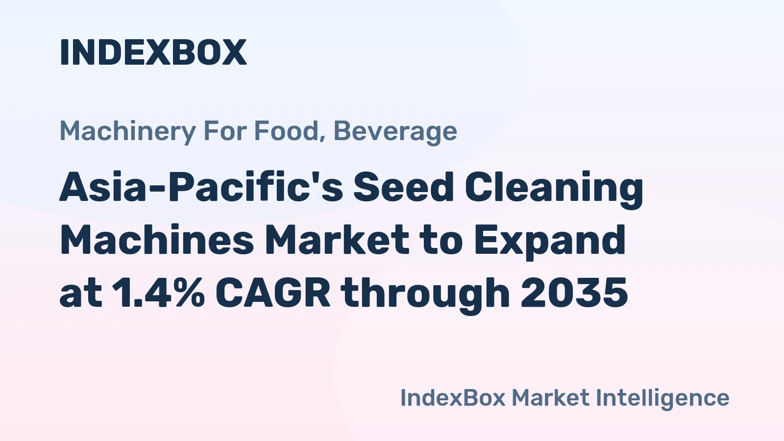 Asia-Pacific's Seed Cleaning Machines Market to Expand at 1.4% CAGR through 2035
