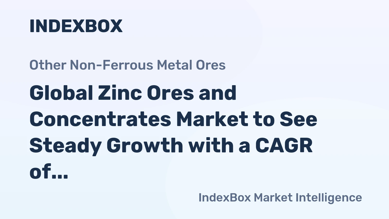 Global Zinc Ores and Concentrates Market to See Steady Growth with a CAGR of +1.6% from 2024 to 2035