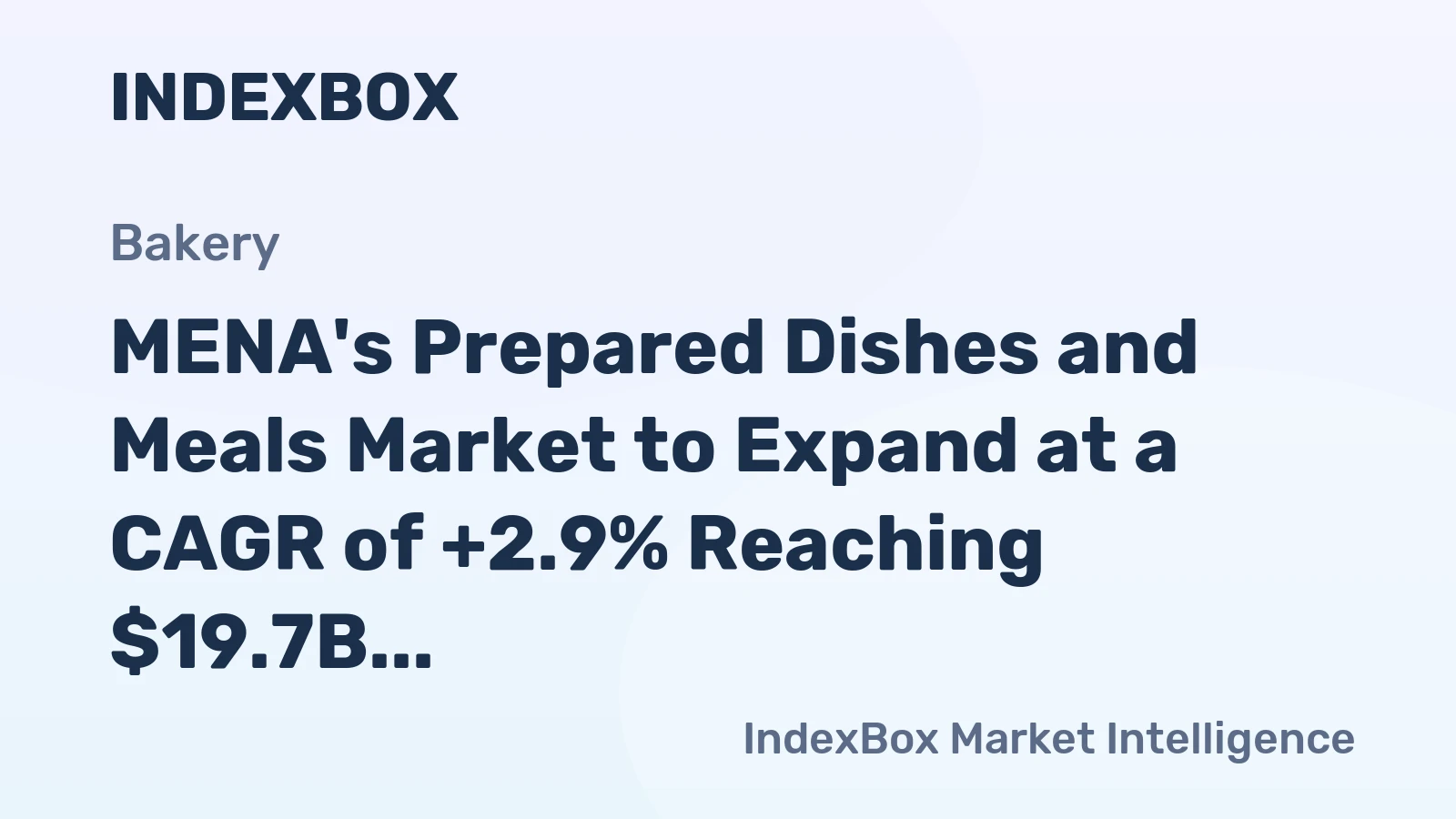 MENA's Prepared Dishes and Meals Market to Expand at a CAGR of +2.9% Reaching $19.7B by 2035