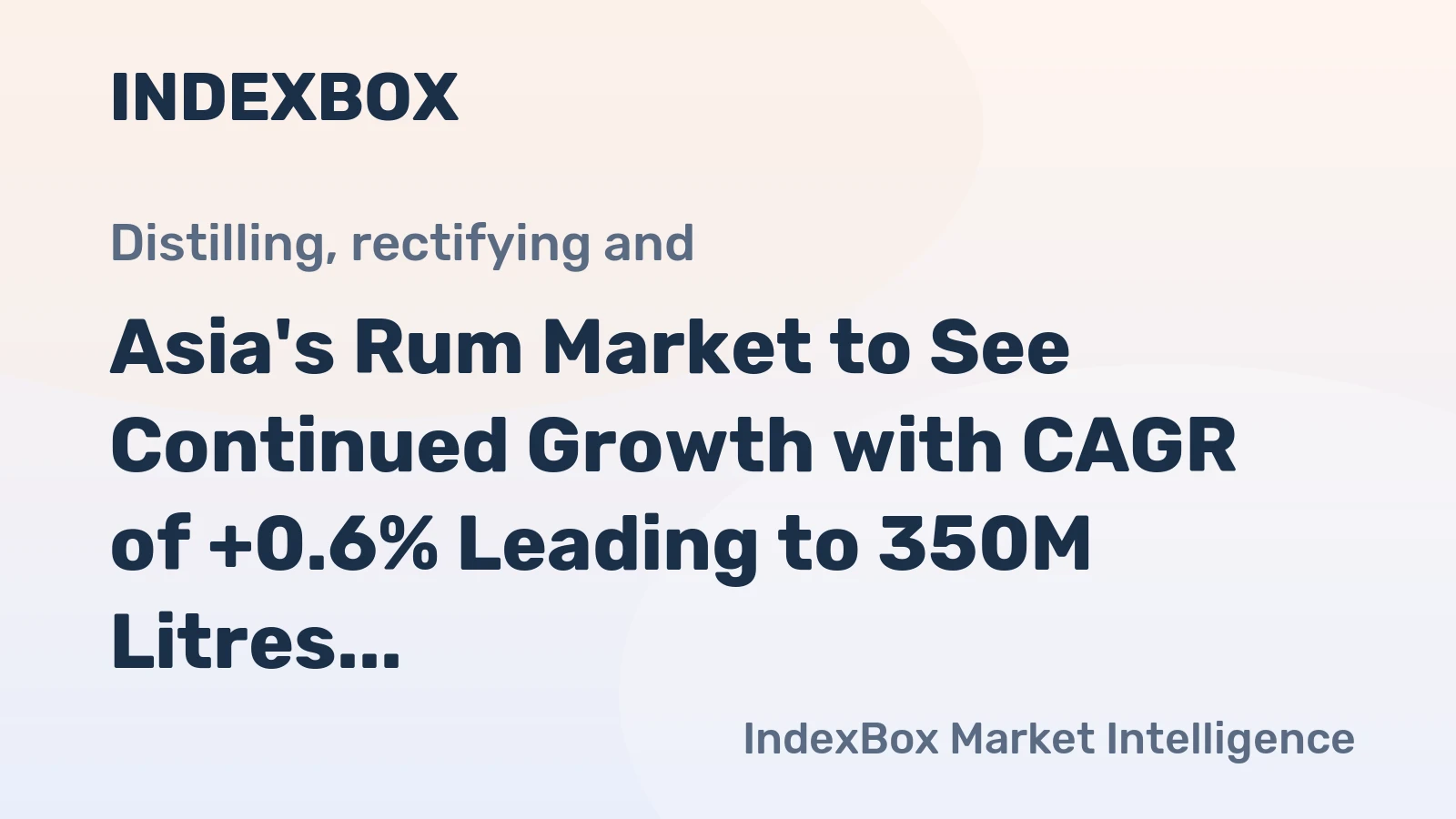 Asia's Rum Market to See Continued Growth with CAGR of +0.6% Leading to 350M Litres by 2035