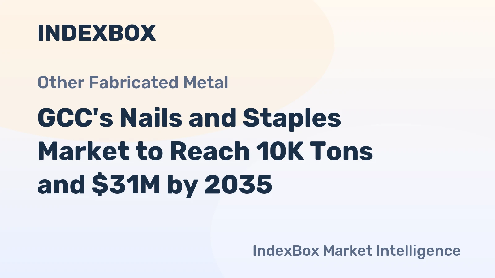 GCC's Nails and Staples Market to Reach 10K Tons and $31M by 2035