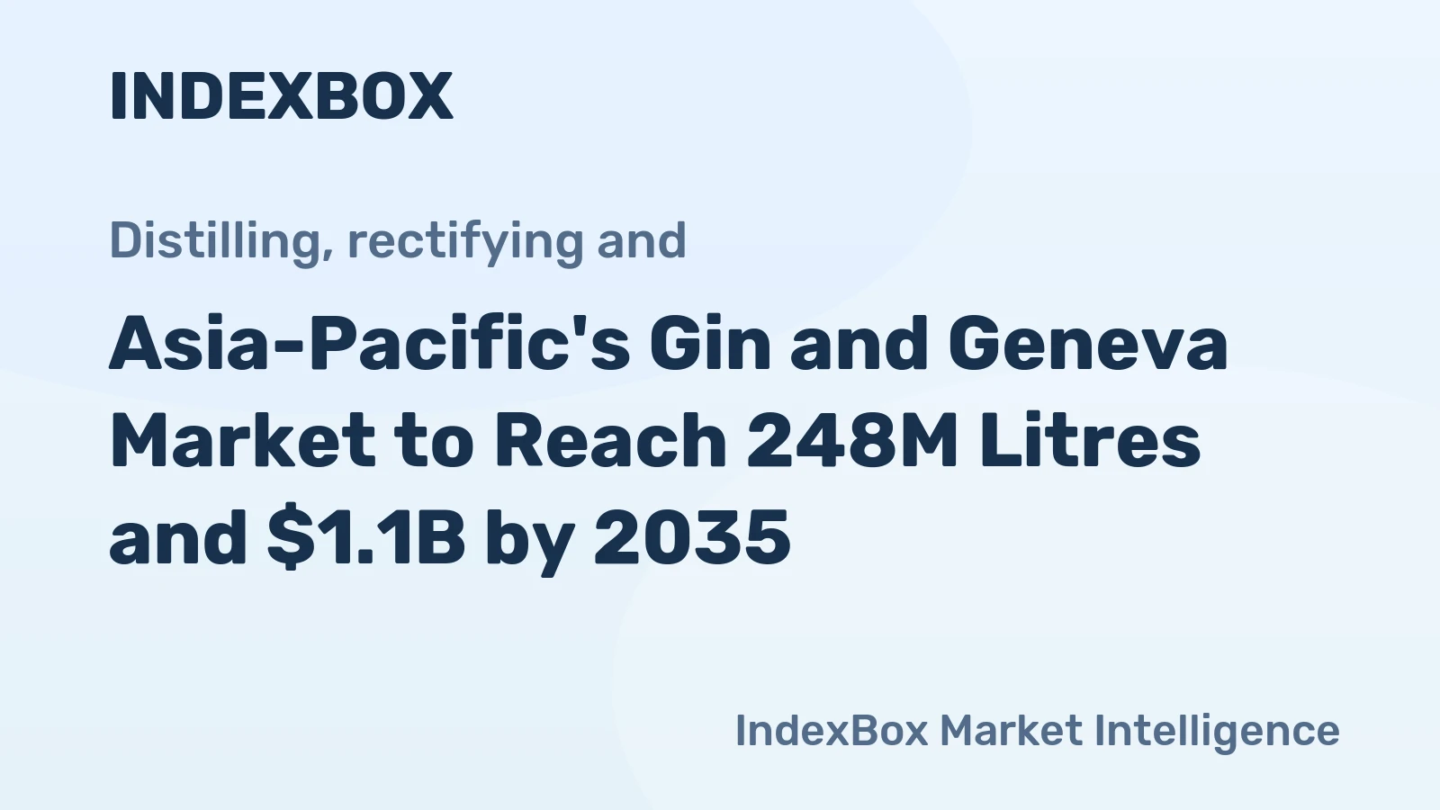 Asia-Pacific's Gin and Geneva Market to Reach 248M Litres and $1.1B by 2035