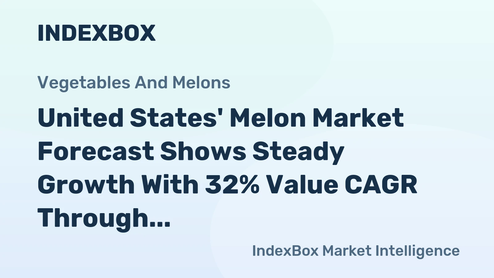 United States' Melon Market Forecast Shows Steady Growth With 32% Value CAGR Through 2035