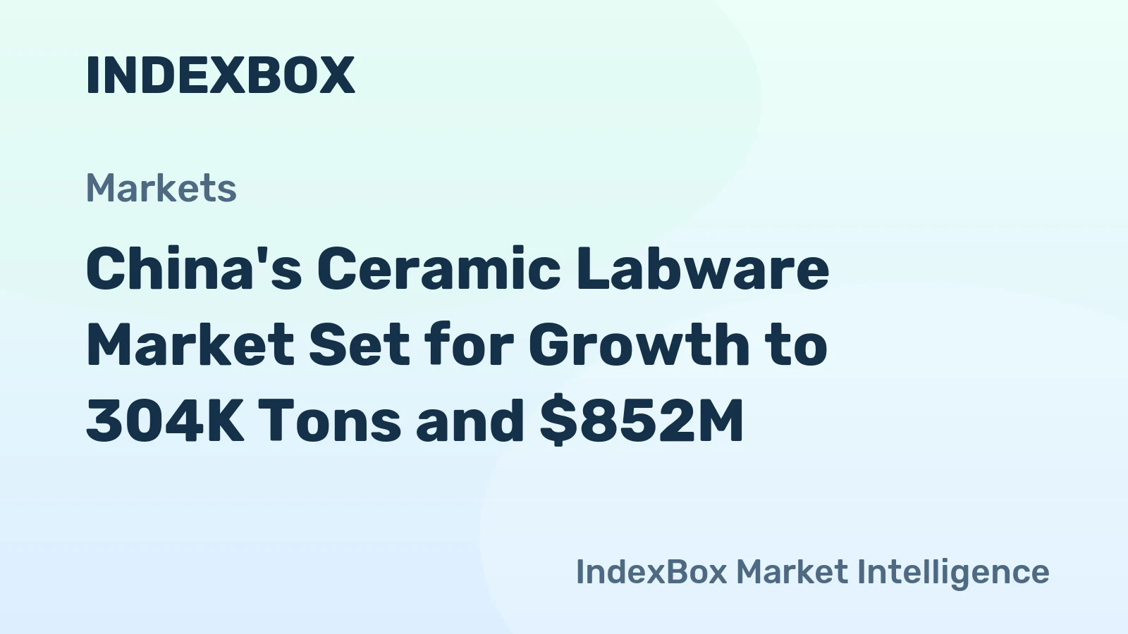 China's Ceramic Labware Market Set for Growth to 304K Tons and $852M