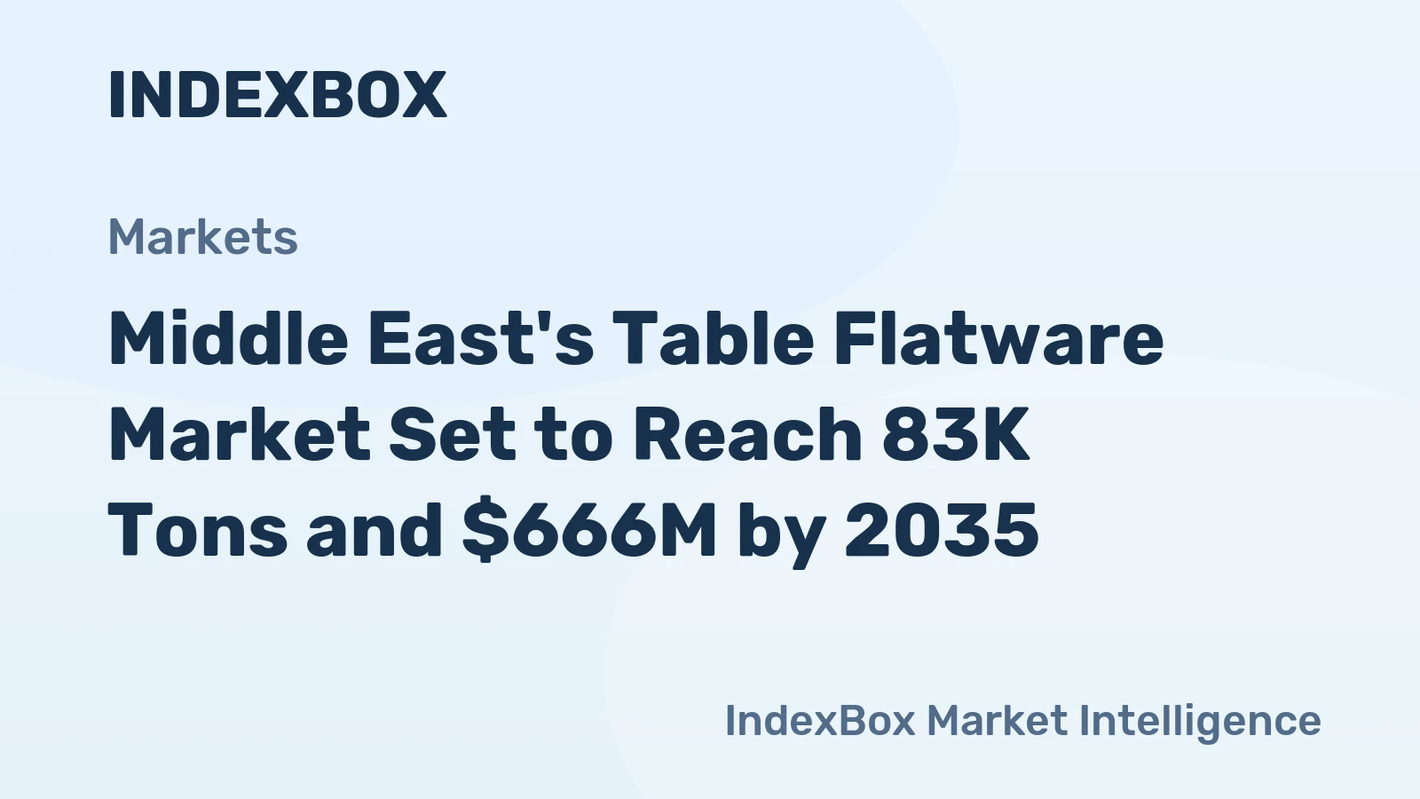 Middle East's Table Flatware Market Set to Reach 83K Tons and $666M by 2035