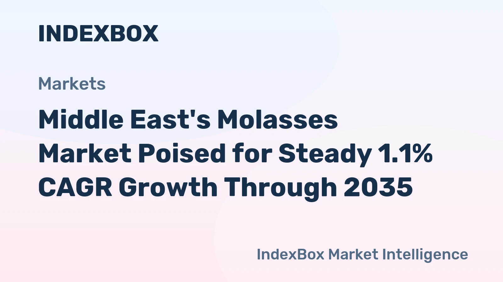 Middle East's Molasses Market Poised for Steady 1.1% CAGR Growth Through 2035