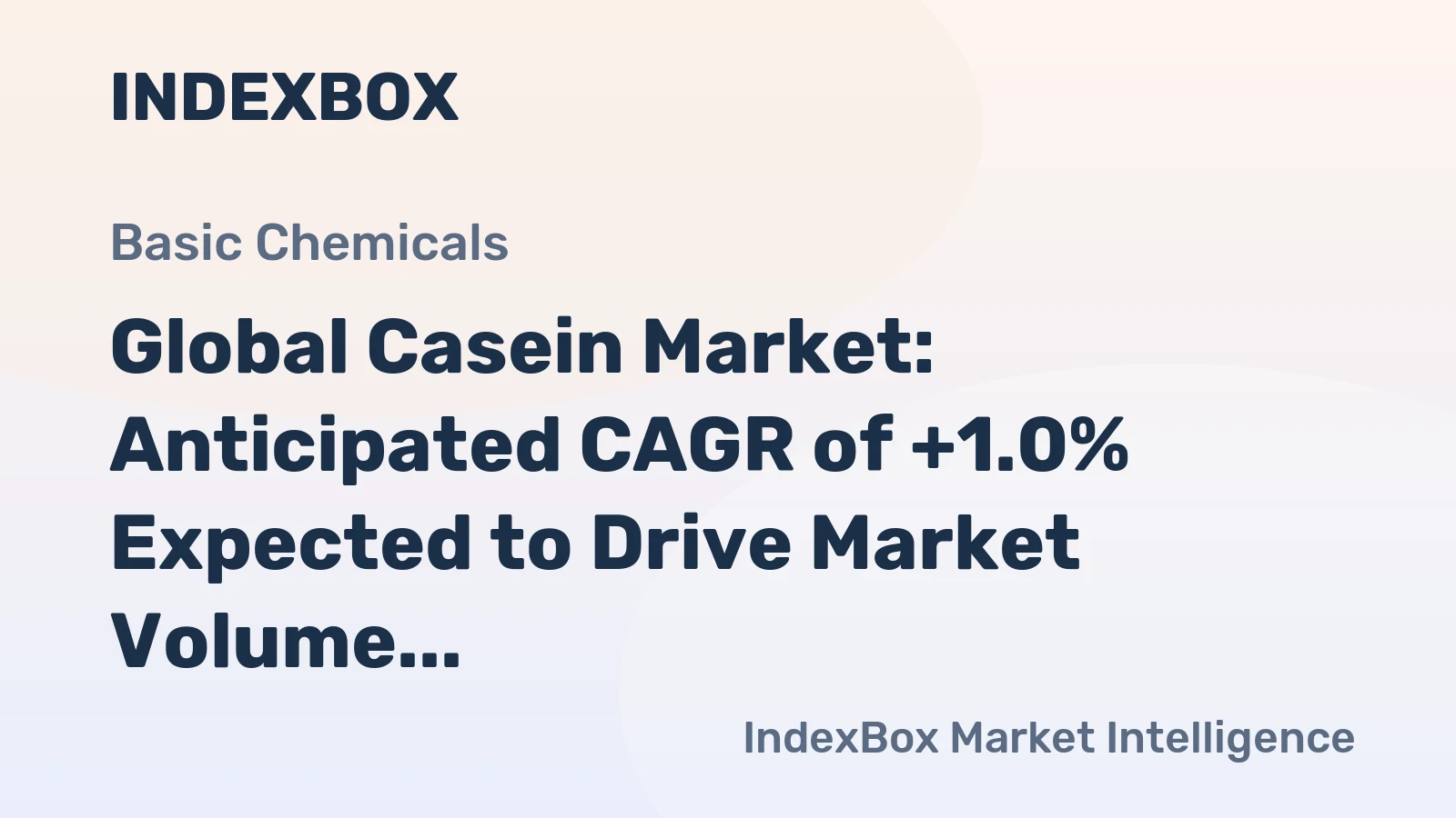 Global Casein Market: Anticipated CAGR of +1.0% Expected to Drive Market Volume to 429K Tons by 2035