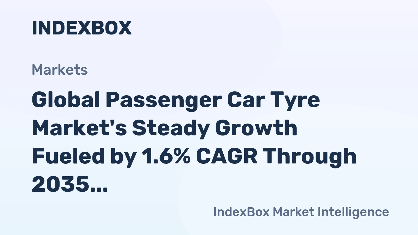 Global Passenger Car Tyre Market's Steady Growth Fueled by 1.6% CAGR Through 2035