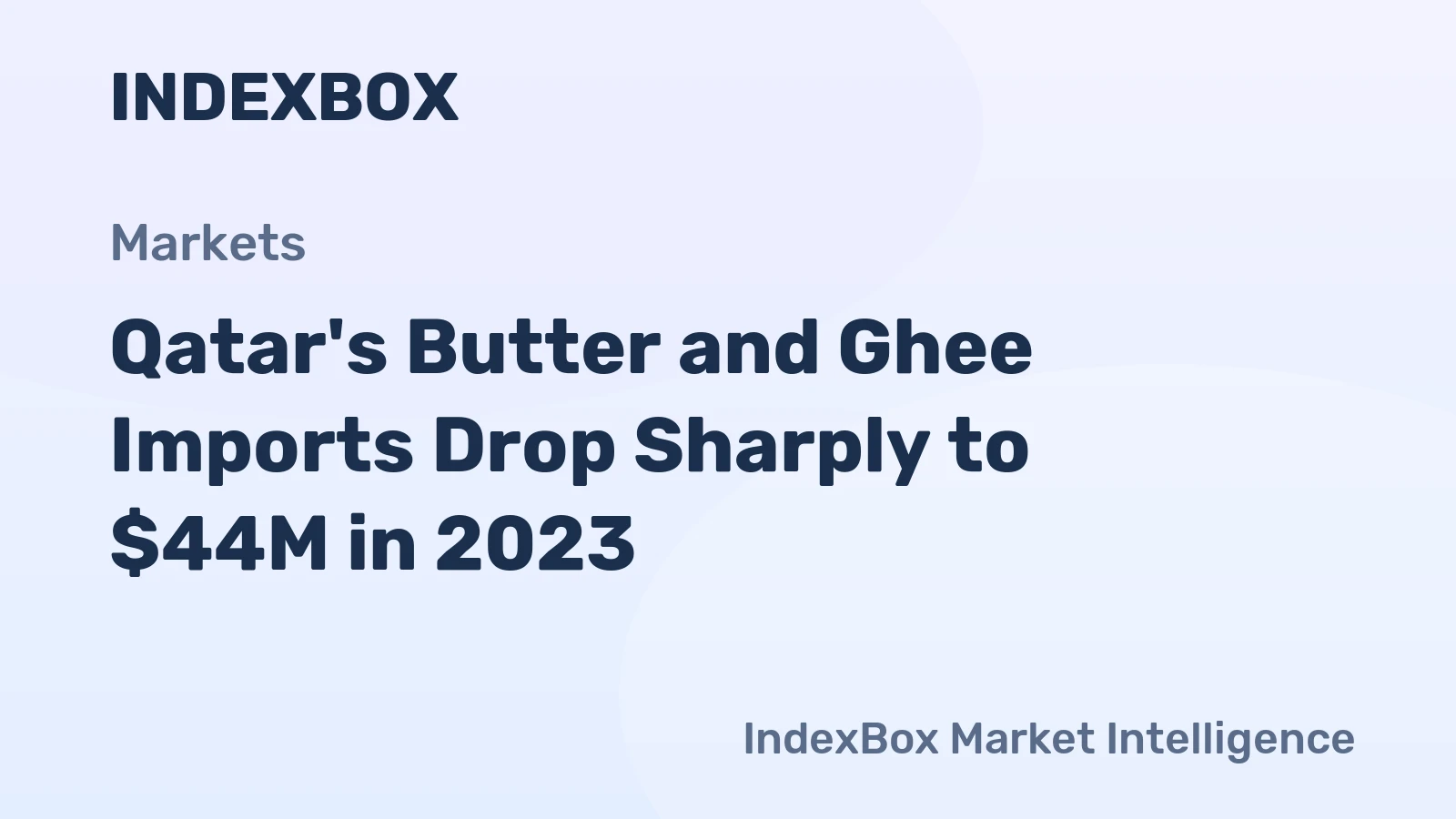 Qatar's Butter and Ghee Imports Drop Sharply to $44M in 2023