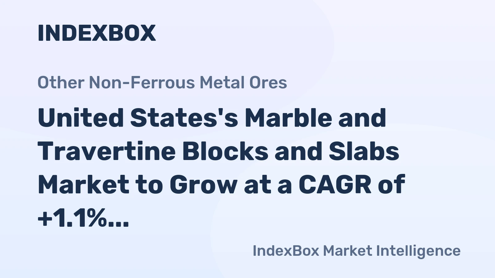 United States's Marble and Travertine Blocks and Slabs Market to Grow at a CAGR of +1.1% from 2024 to 2035