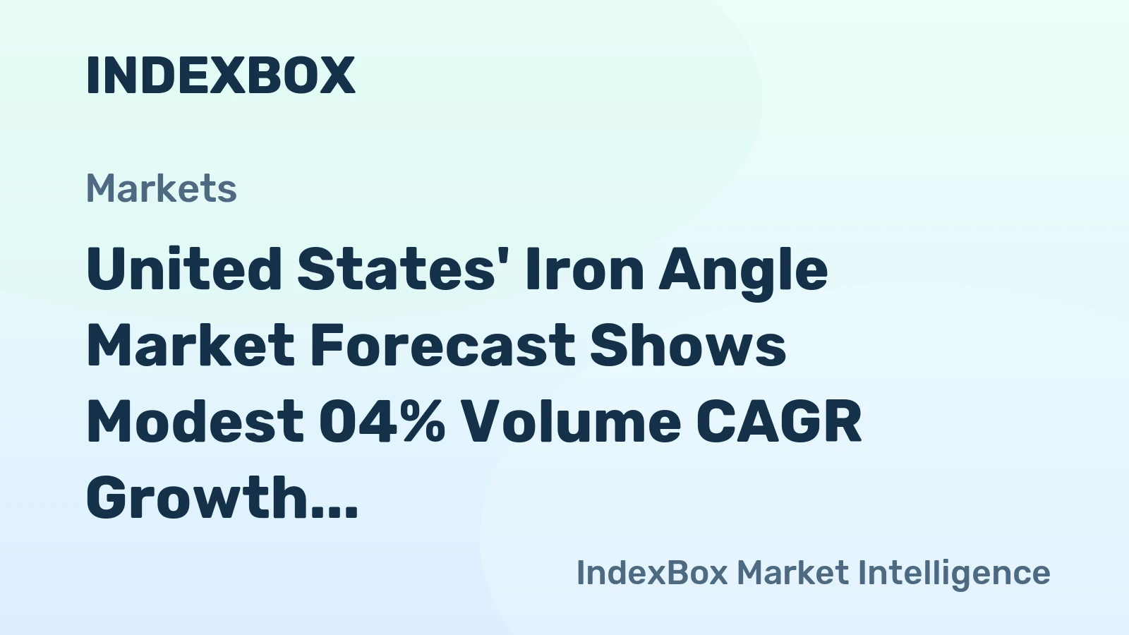 United States' Iron Angle Market Forecast Shows Modest 04% Volume CAGR Growth Through 2035