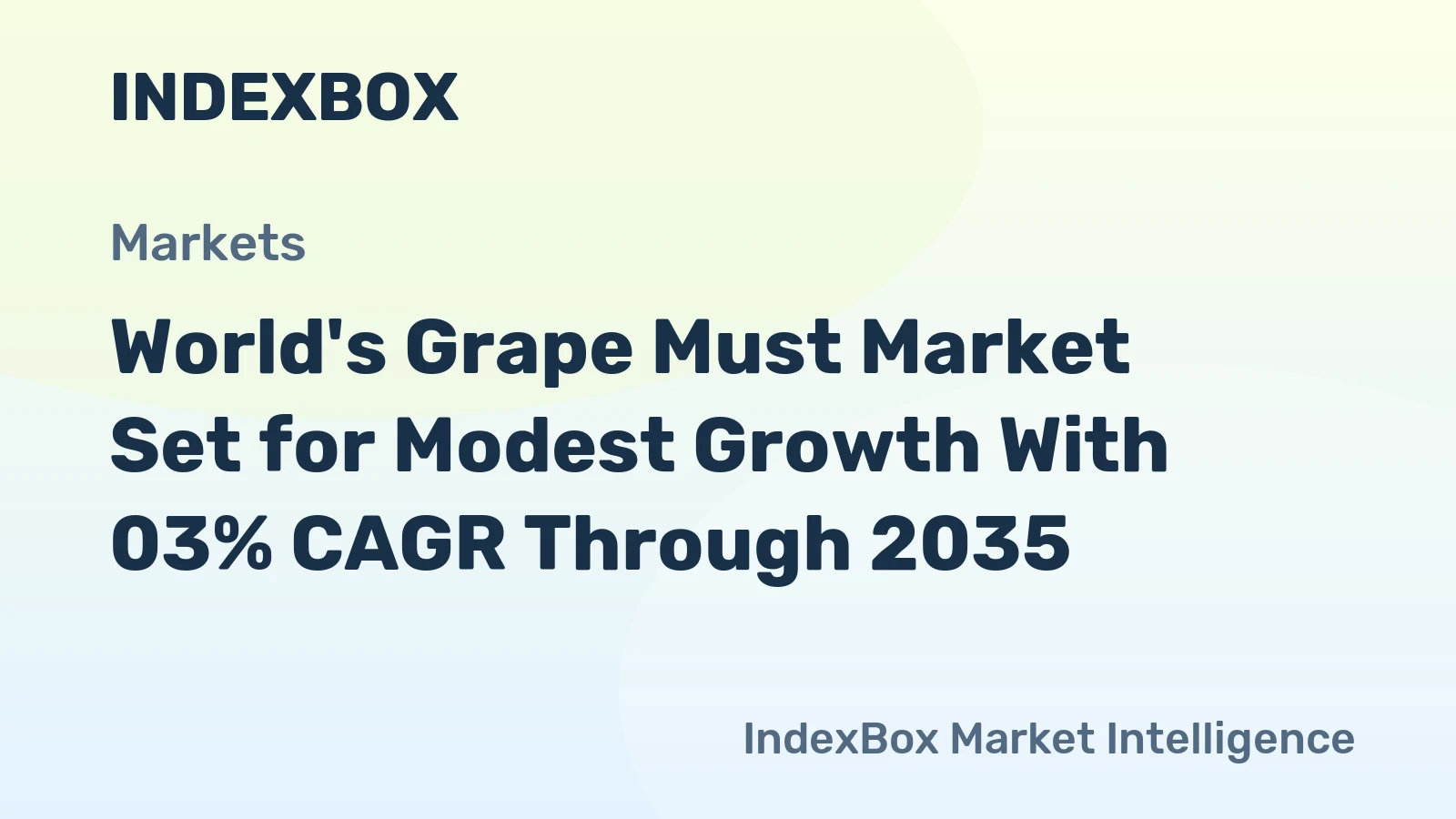 World's Grape Must Market Set for Modest Growth With 03% CAGR Through 2035