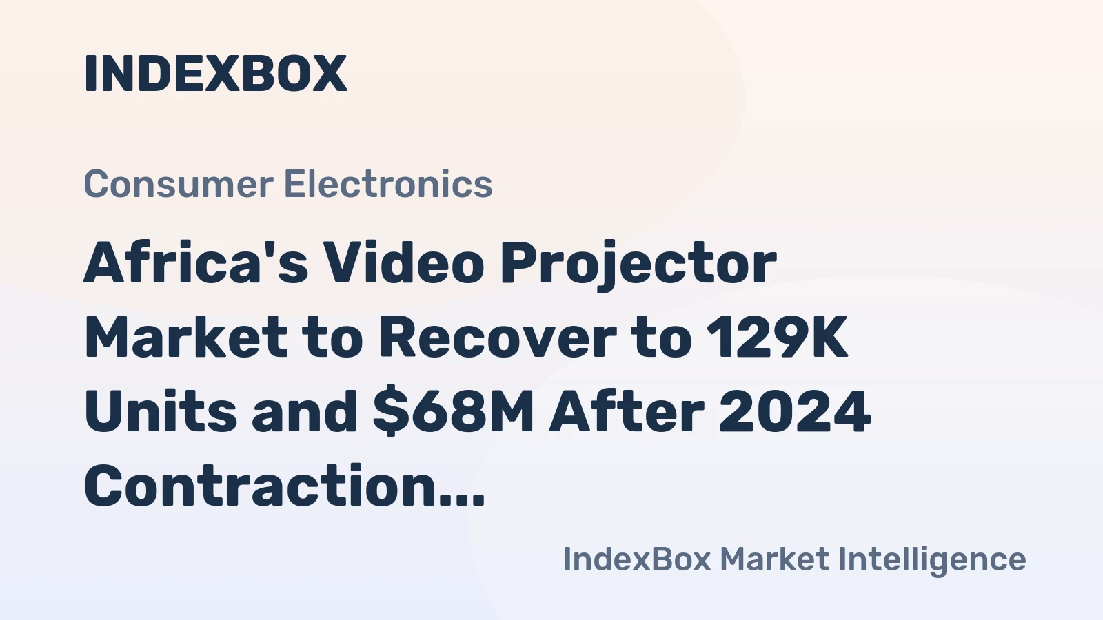 Africa's Video Projector Market to Recover to 129K Units and $68M After 2024 Contraction