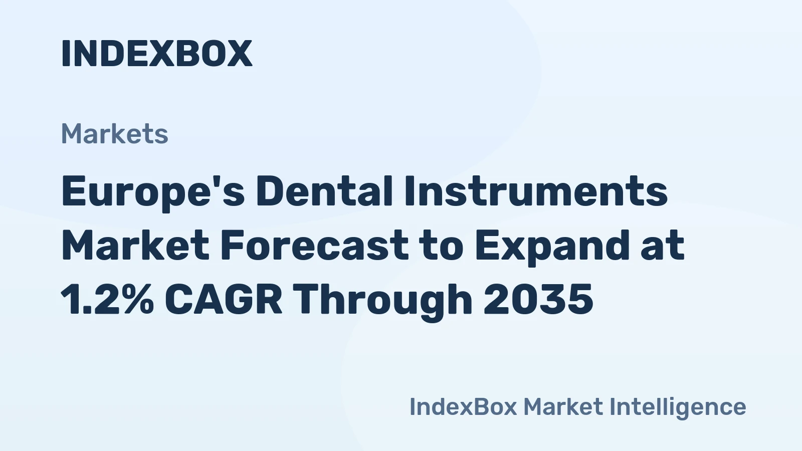 Europe's Dental Instruments Market Forecast to Expand at 1.2% CAGR Through 2035