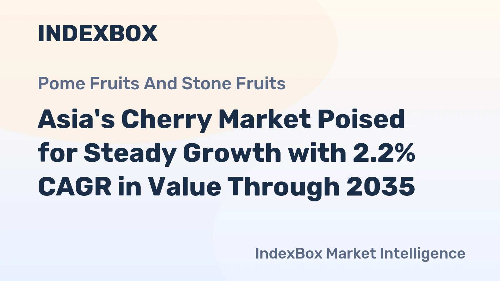 Asia's Cherry Market Poised for Steady Growth with 2.2% CAGR in Value Through 2035