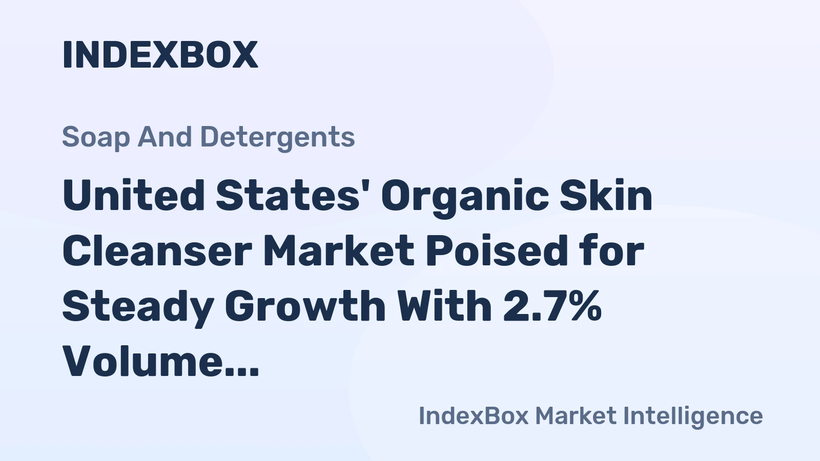 United States' Organic Skin Cleanser Market Poised for Steady Growth With 2.7% Volume CAGR Through 2035