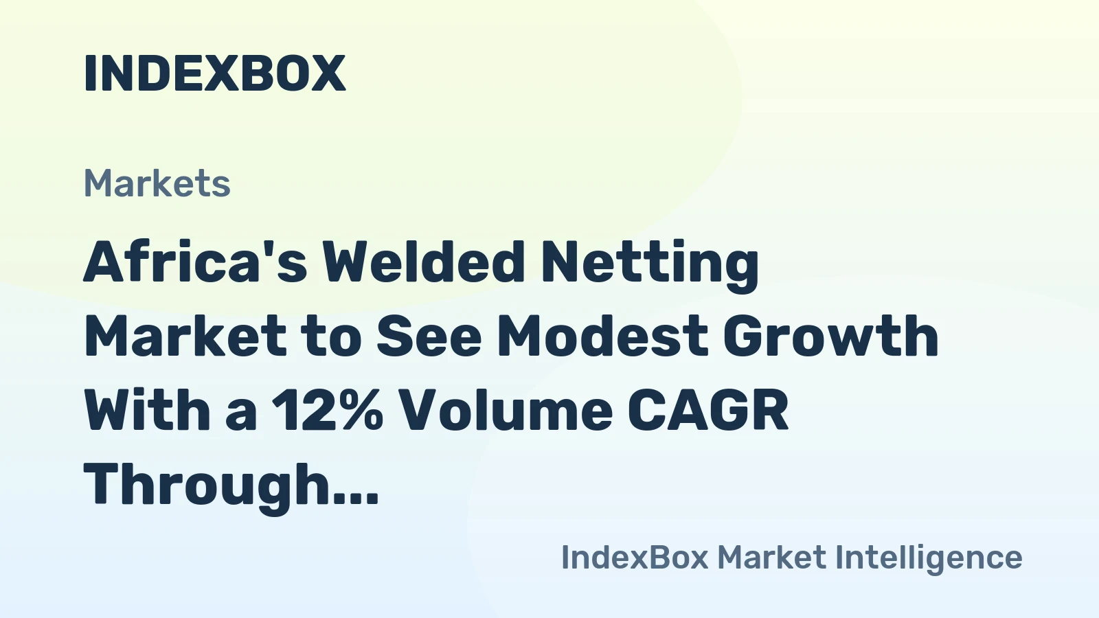 Africa's Welded Netting Market to See Modest Growth With a 12% Volume CAGR Through 2035