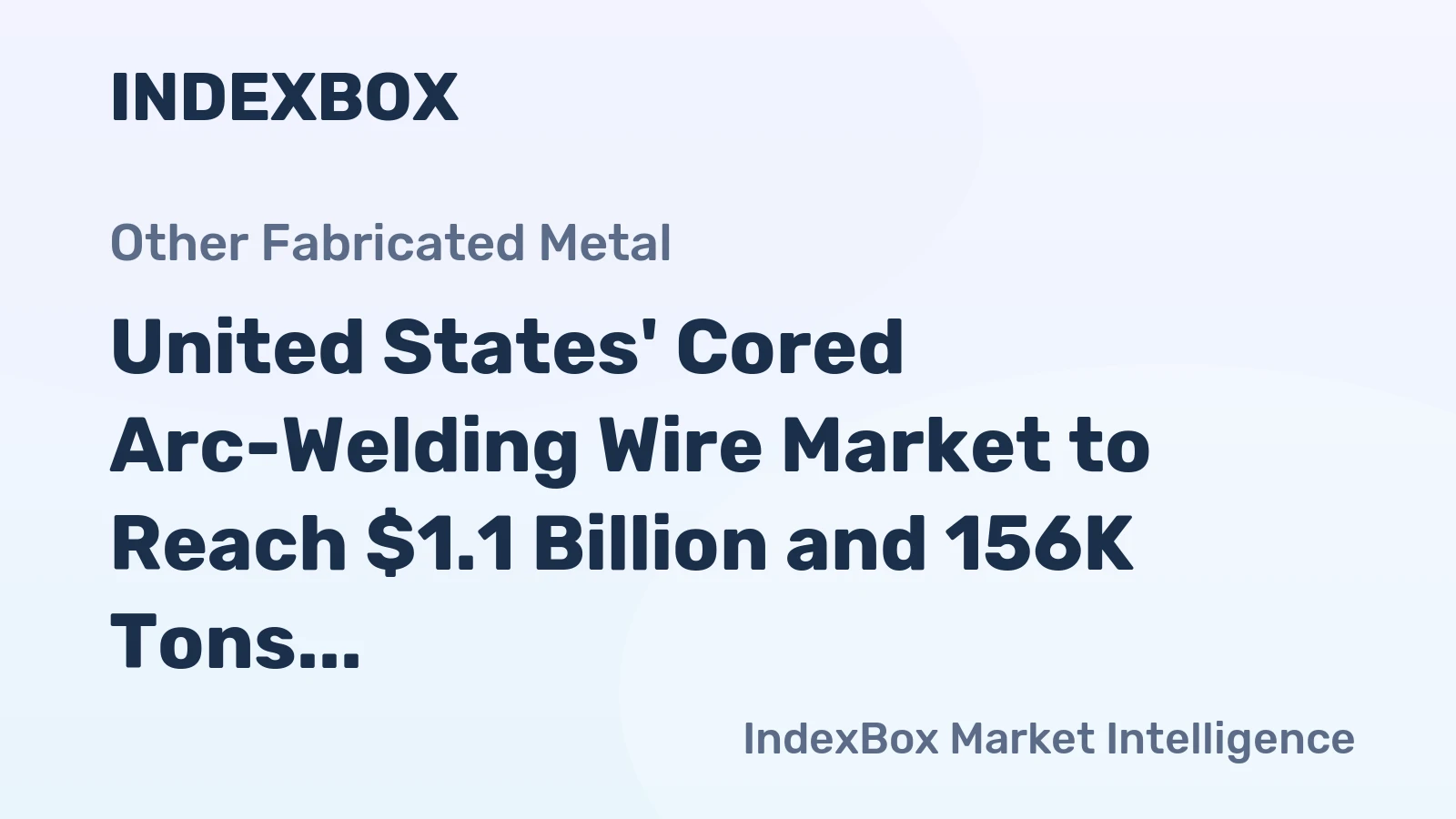 United States' Cored Arc-Welding Wire Market to Reach $1.1 Billion and 156K Tons by 2035