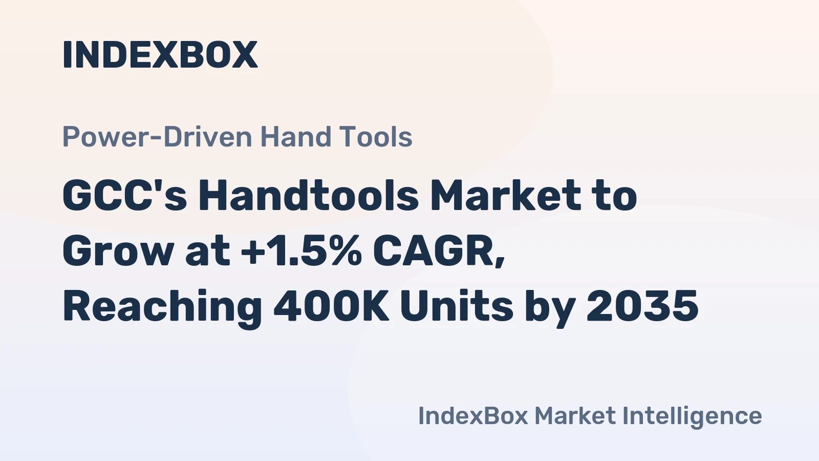 GCC's Handtools Market to Grow at +1.5% CAGR, Reaching 400K Units by 2035