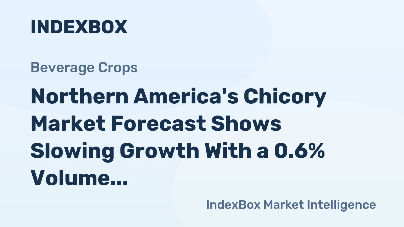 Northern America's Chicory Market Forecast Shows Slowing Growth With a 0.6% Volume CAGR