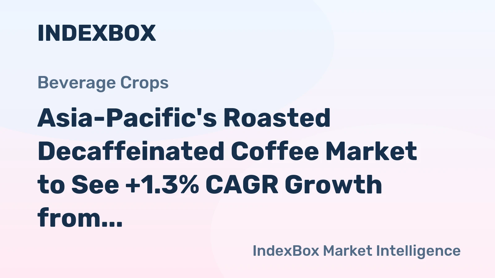 Asia-Pacific's Roasted Decaffeinated Coffee Market to See +1.3% CAGR Growth from 2024 to 2035
