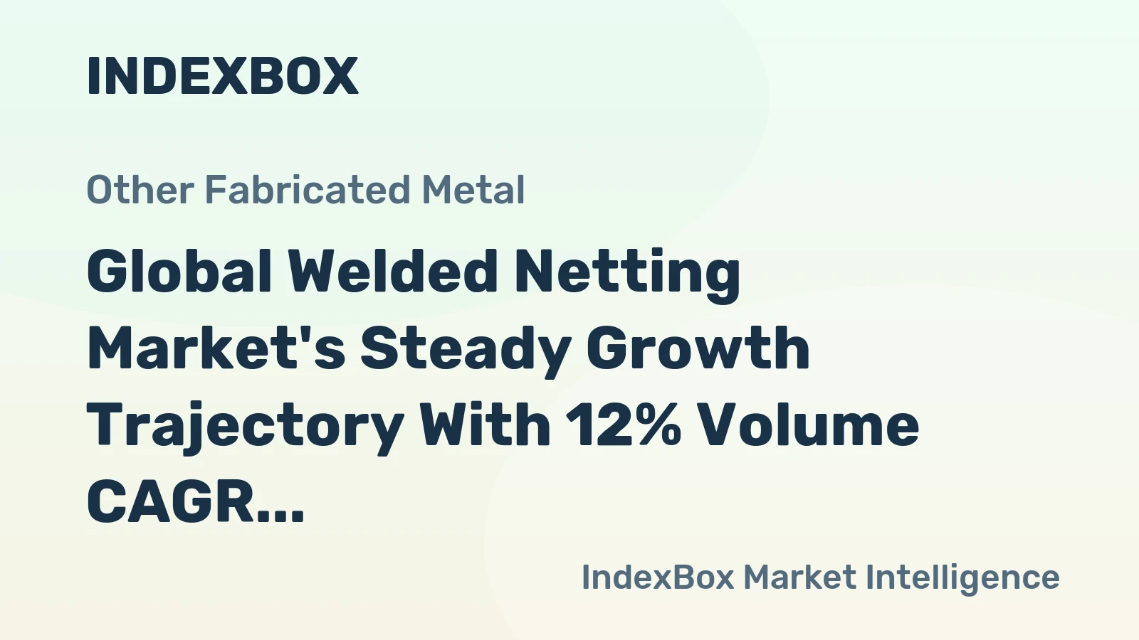 Global Welded Netting Market's Steady Growth Trajectory With 12% Volume CAGR Through 2035