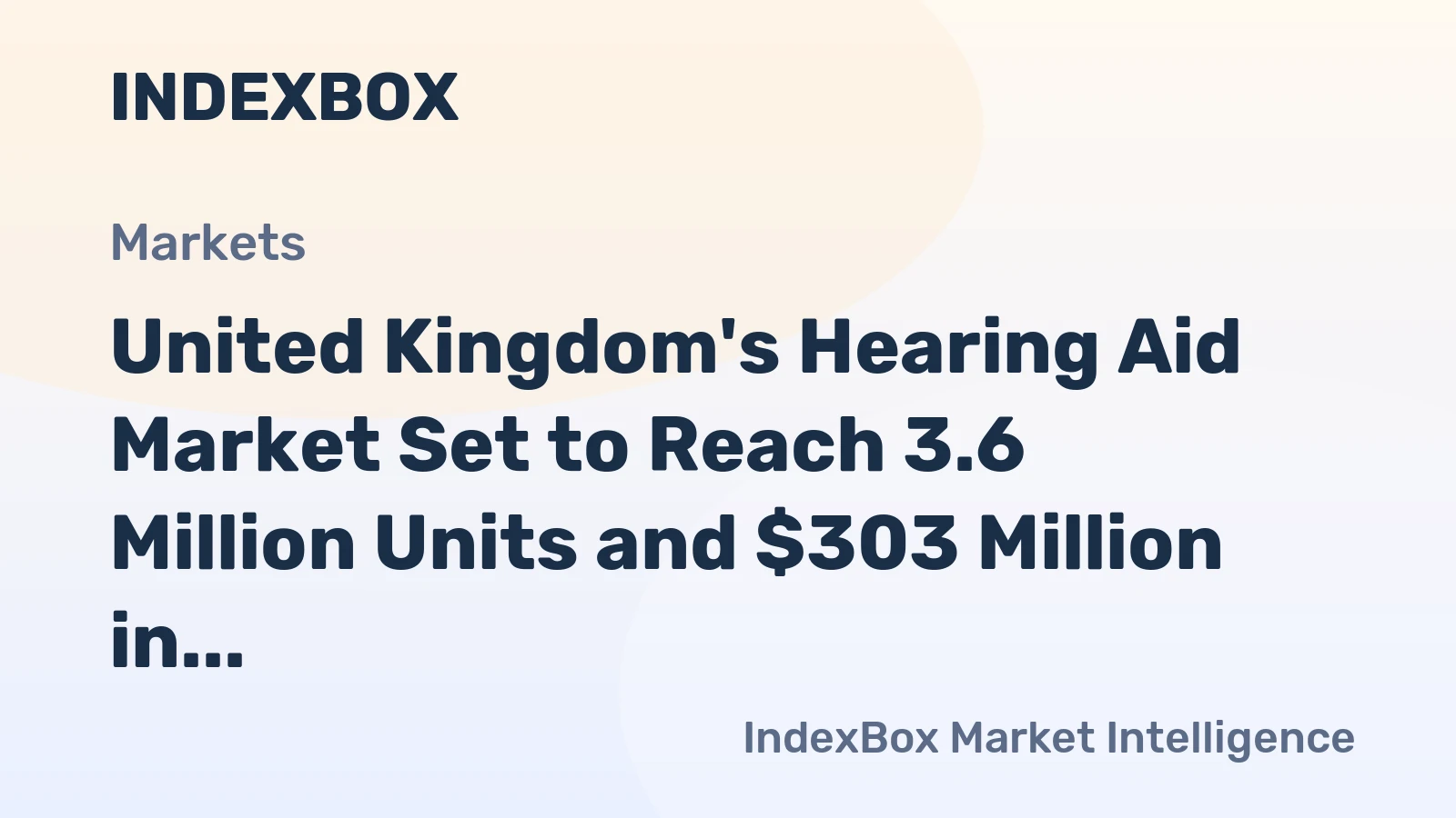 United Kingdom's Hearing Aid Market Set to Reach 3.6 Million Units and $303 Million in Value by 2035