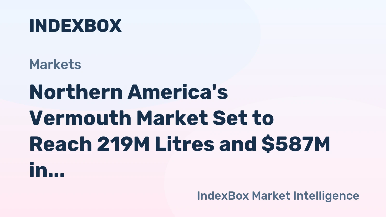 Northern America's Vermouth Market Set to Reach 219M Litres and $587M in Value