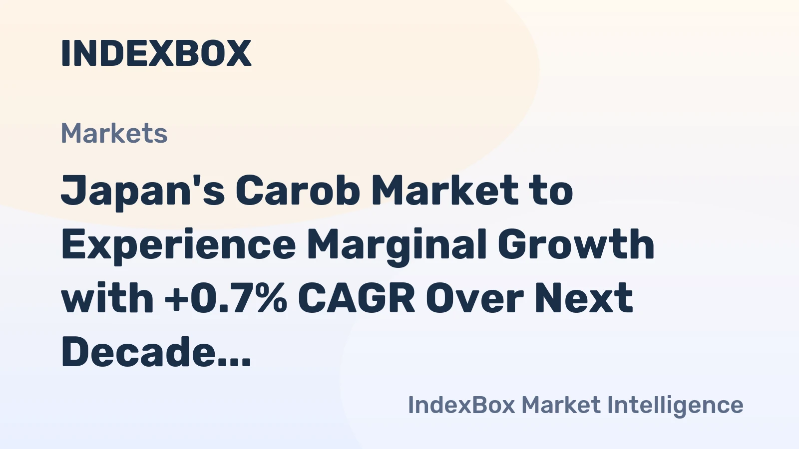 Japan's Carob Market to Experience Marginal Growth with +0.7% CAGR Over Next Decade