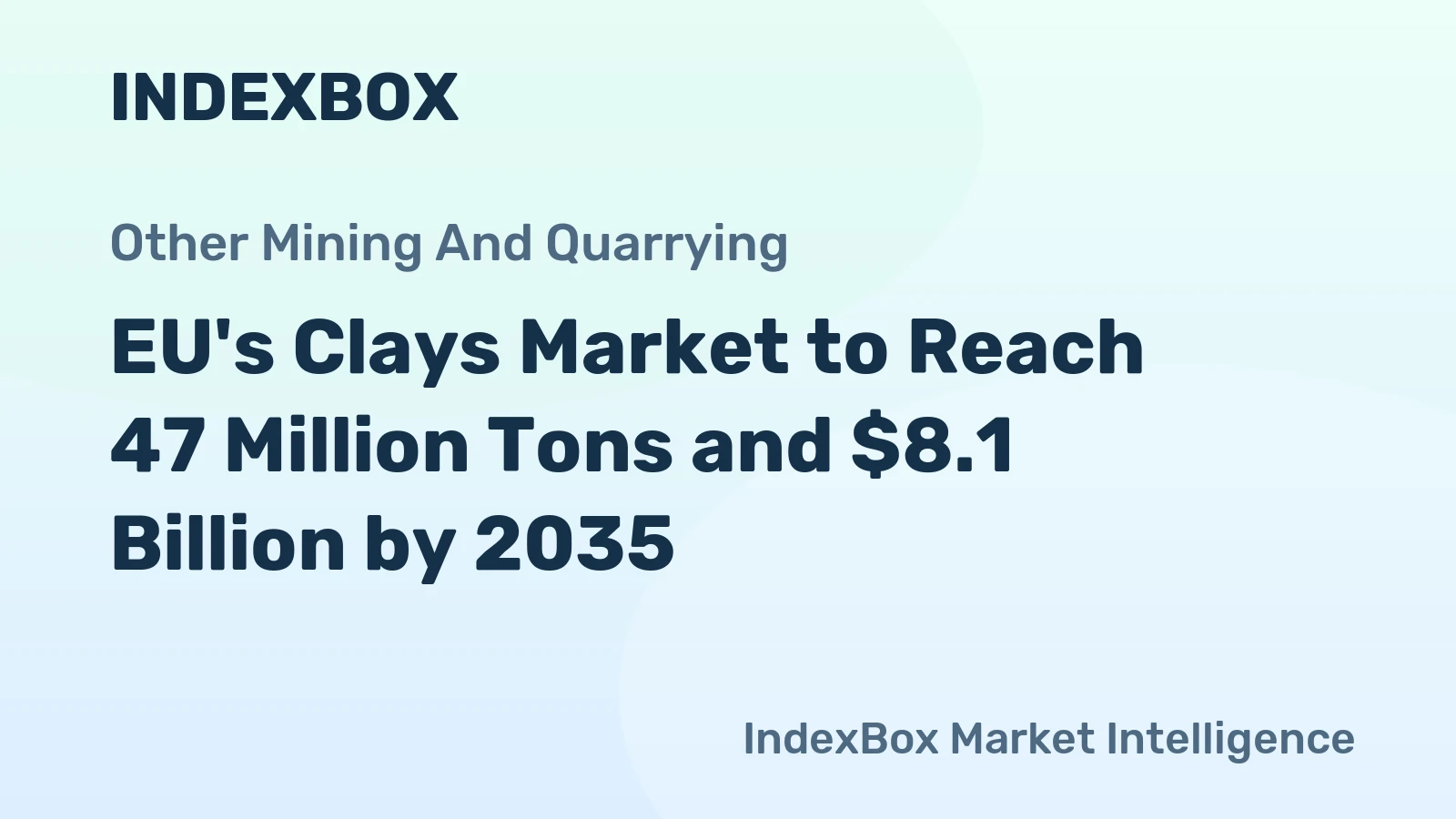 EU's Clays Market to Reach 47 Million Tons and $8.1 Billion by 2035