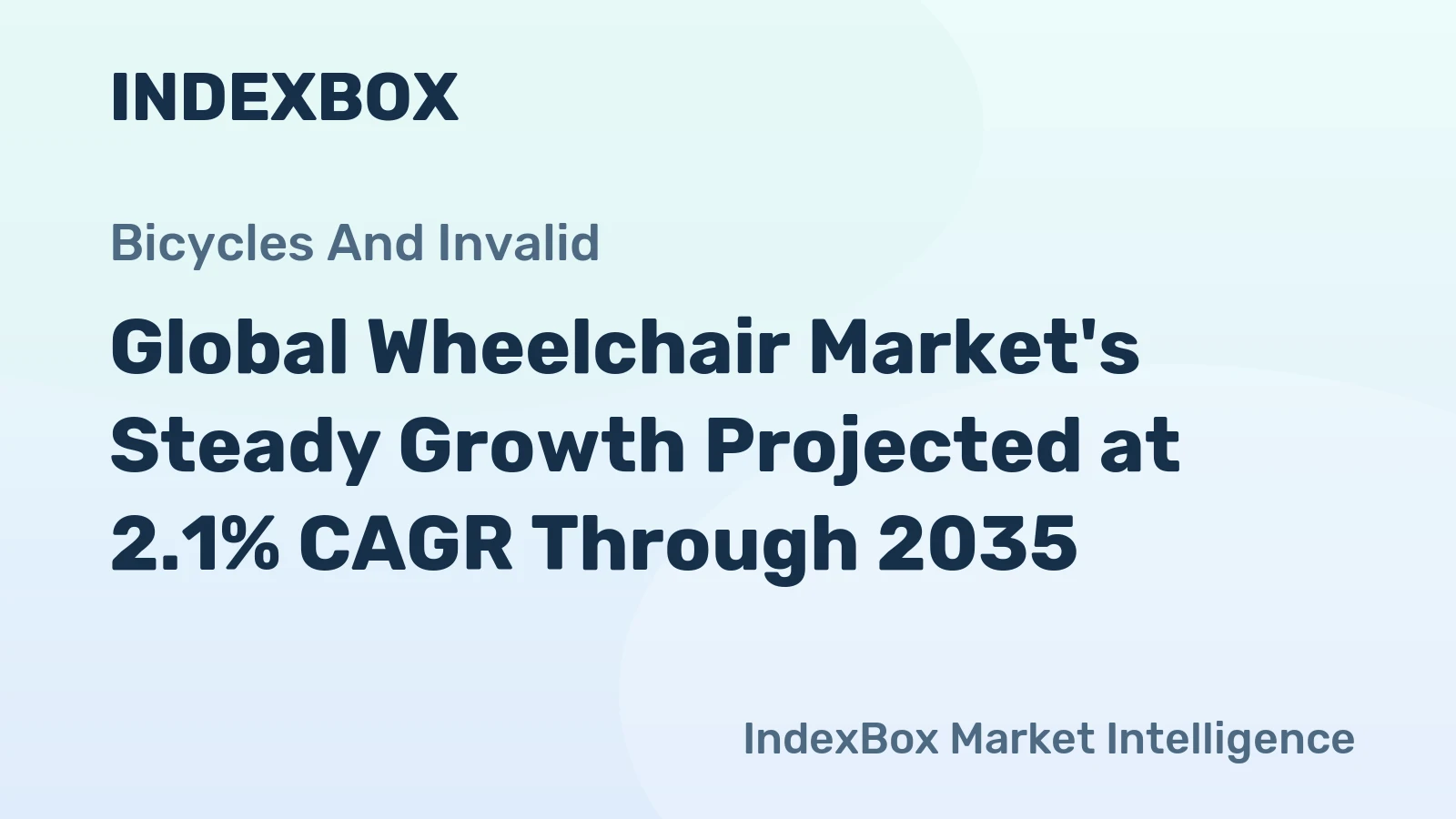 Global Wheelchair Market's Steady Growth Projected at 2.1% CAGR Through 2035