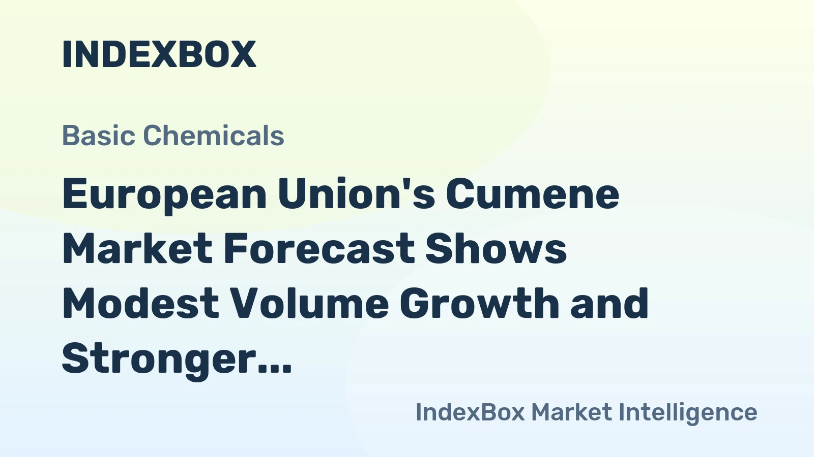 European Union's Cumene Market Forecast Shows Modest Volume Growth and Stronger Value CAGR of +1.8% Through 2035