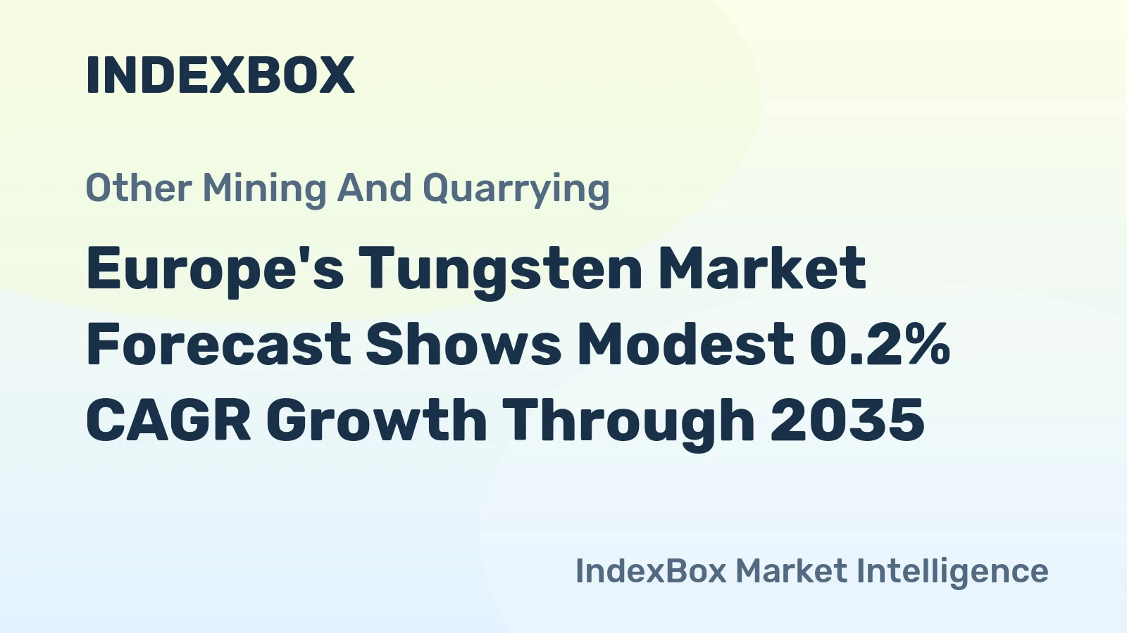 Europe's Tungsten Market Forecast Shows Modest 0.2% CAGR Growth Through 2035