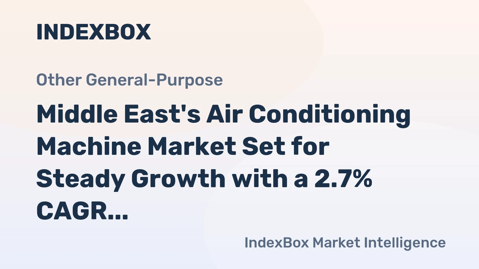 Middle East's Air Conditioning Machine Market Set for Steady Growth with a 2.7% CAGR in Value