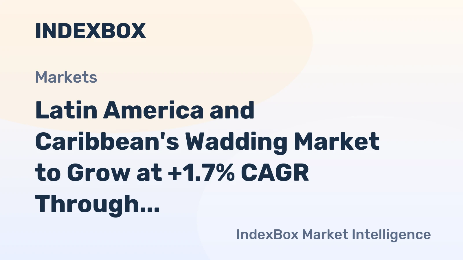 Latin America and Caribbean's Wadding Market to Grow at +1.7% CAGR Through 2035