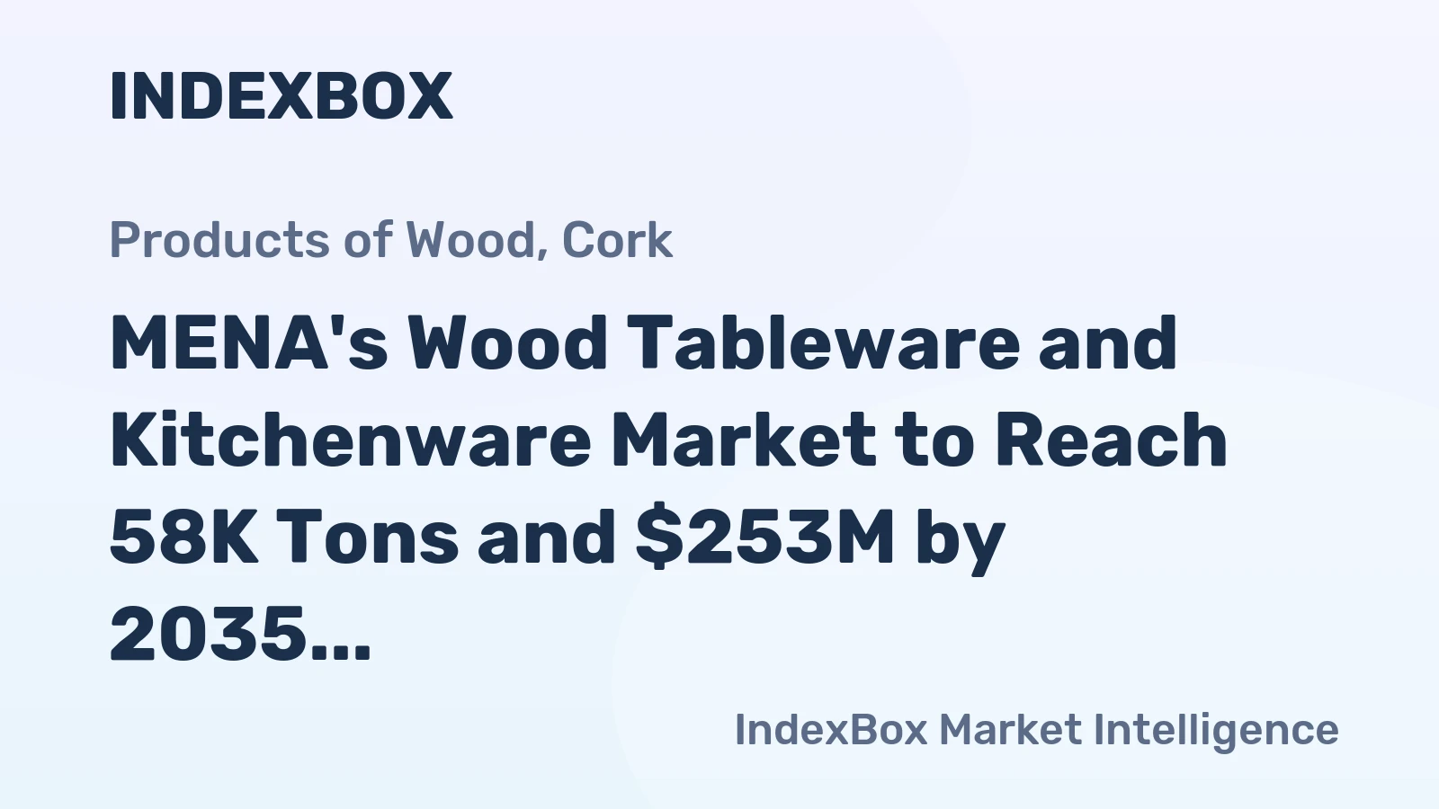 MENA's Wood Tableware and Kitchenware Market to Reach 58K Tons and $253M by 2035, Driven by Increasing Demand