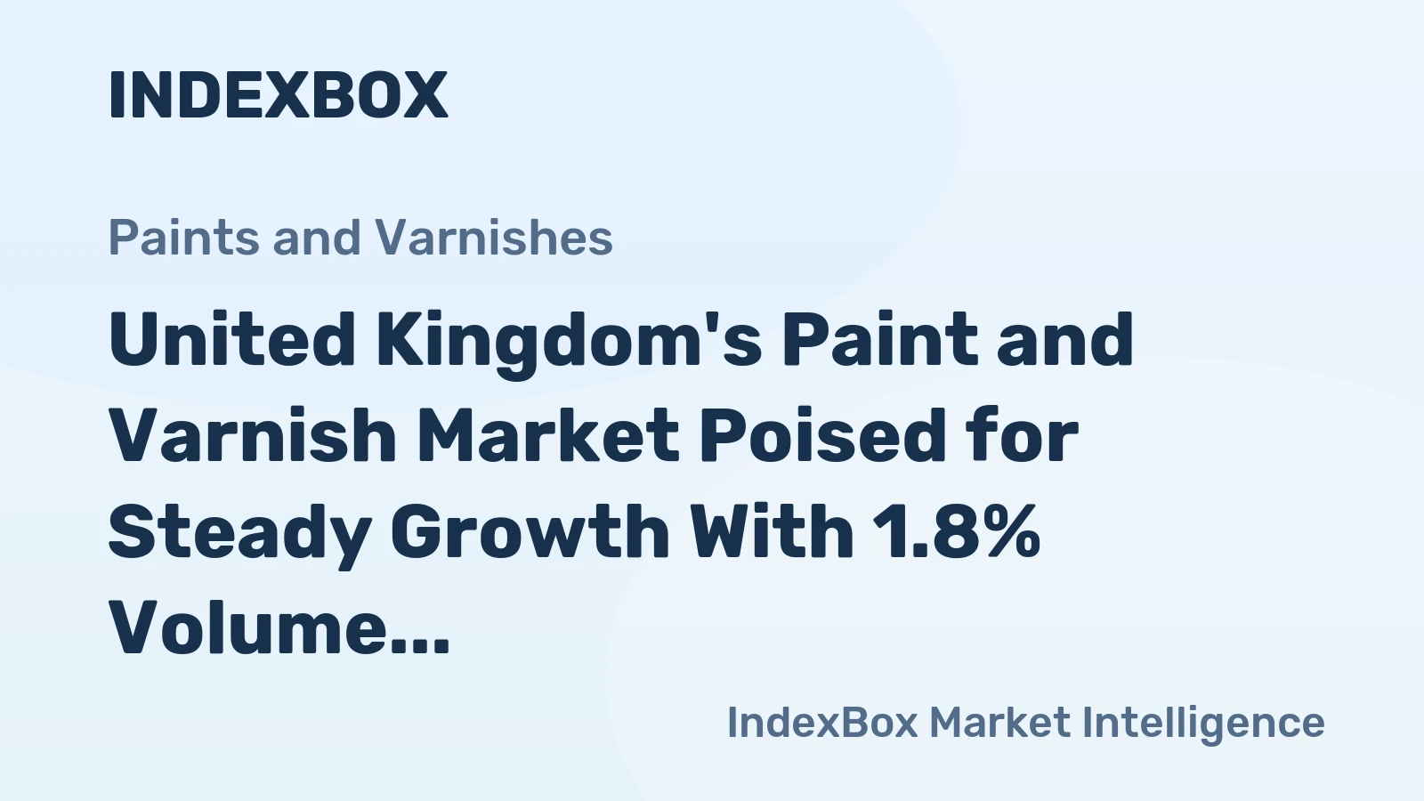 United Kingdom's Paint and Varnish Market Poised for Steady Growth With 1.8% Volume CAGR Through 2035