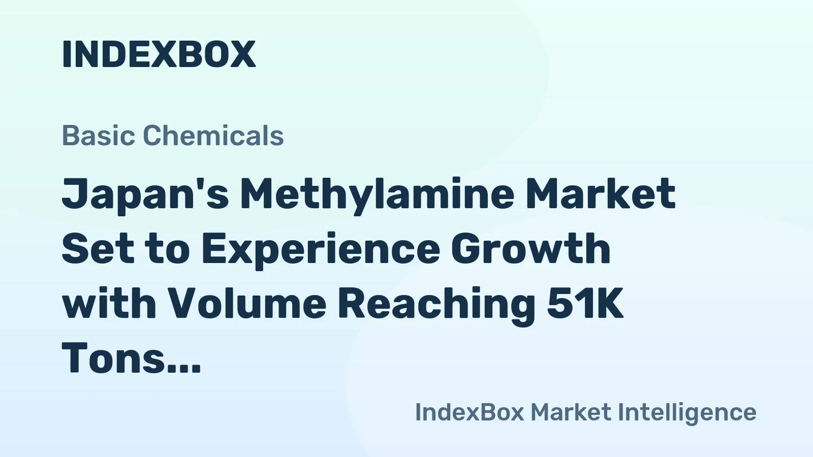 Japan's Methylamine Market Set to Experience Growth with Volume Reaching 51K Tons and Value Hitting $78M by 2035