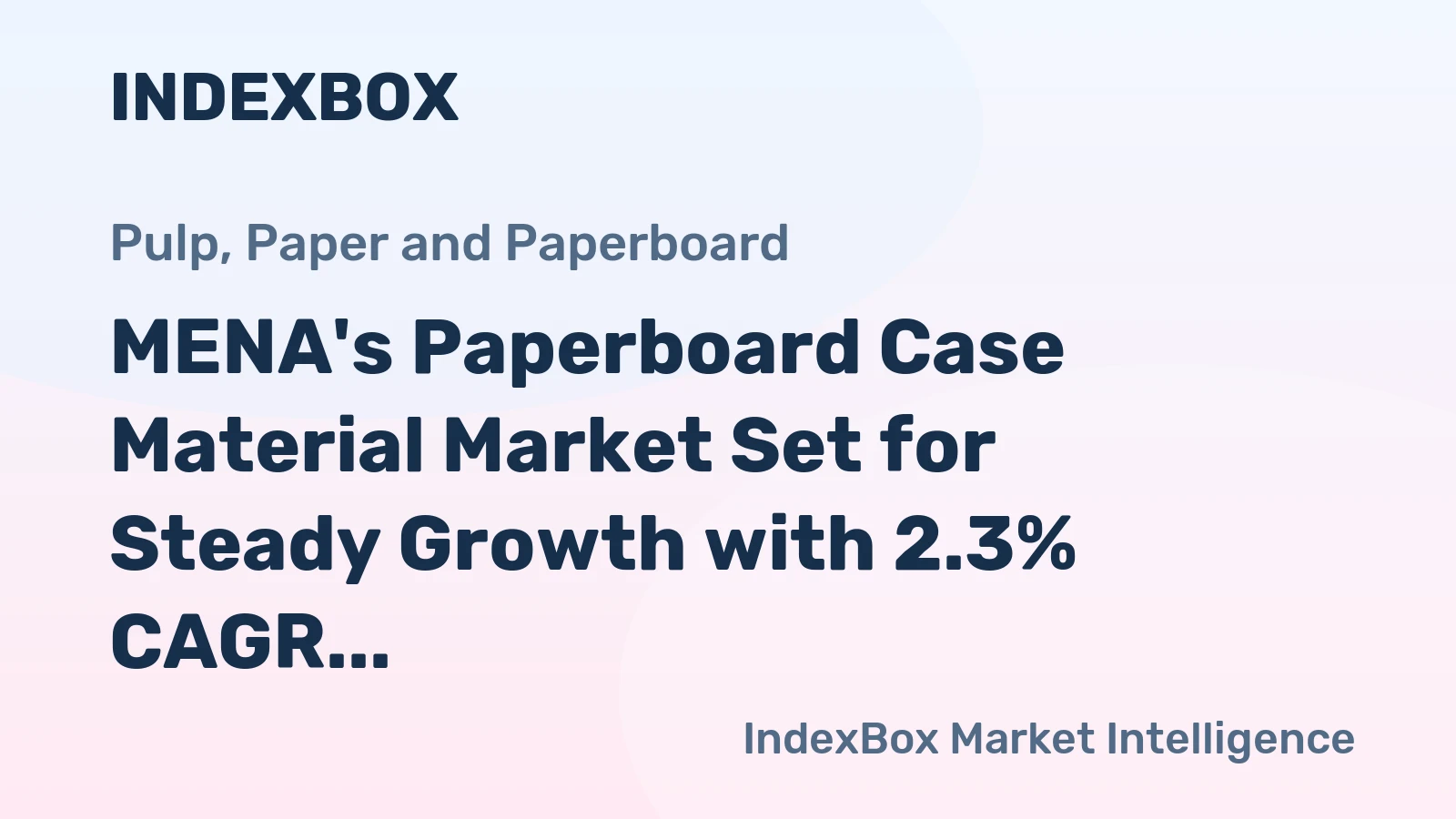 MENA's Paperboard Case Material Market Set for Steady Growth with 2.3% CAGR in Value Through 2035