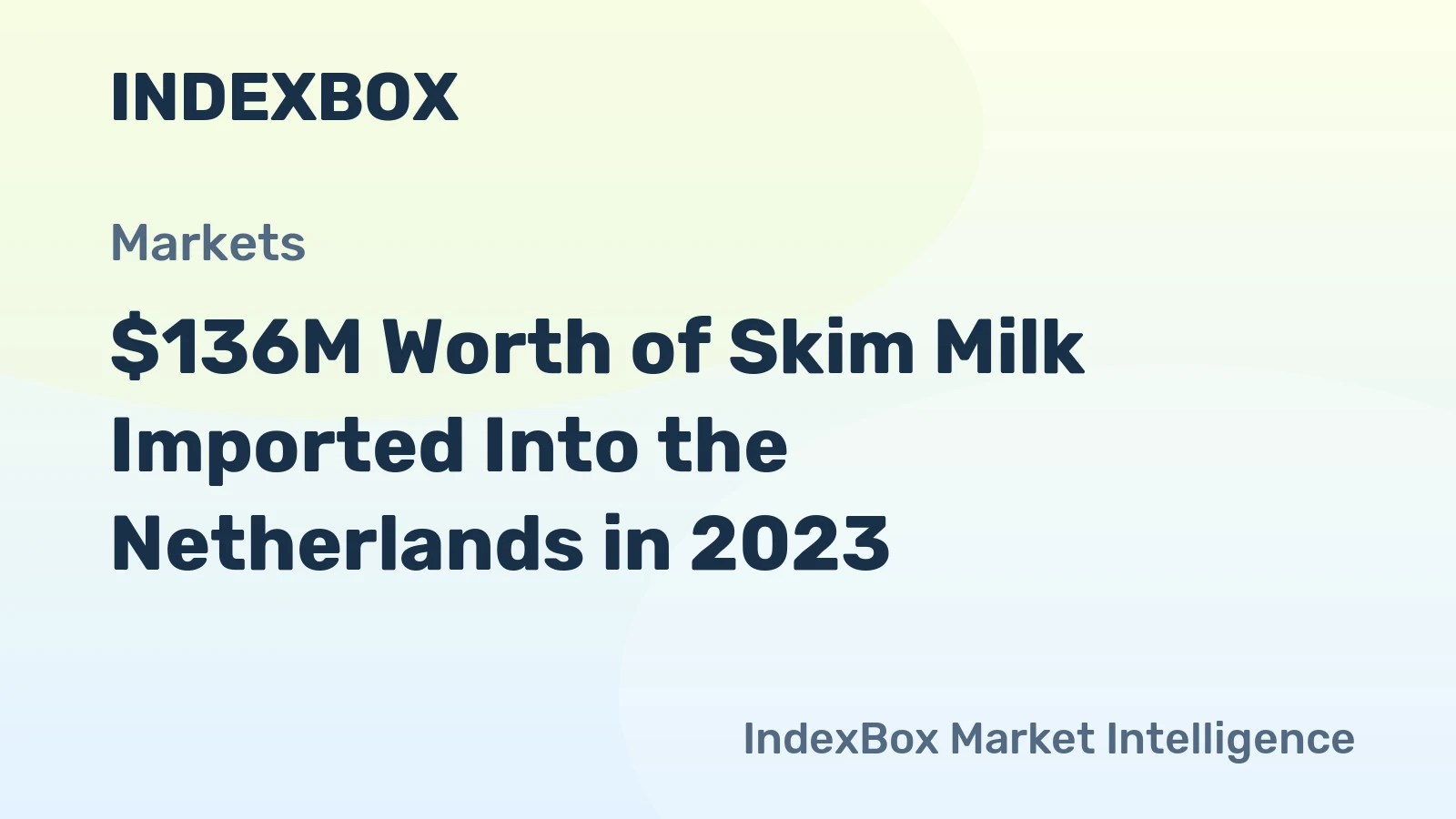$136M Worth of Skim Milk Imported Into the Netherlands in 2023