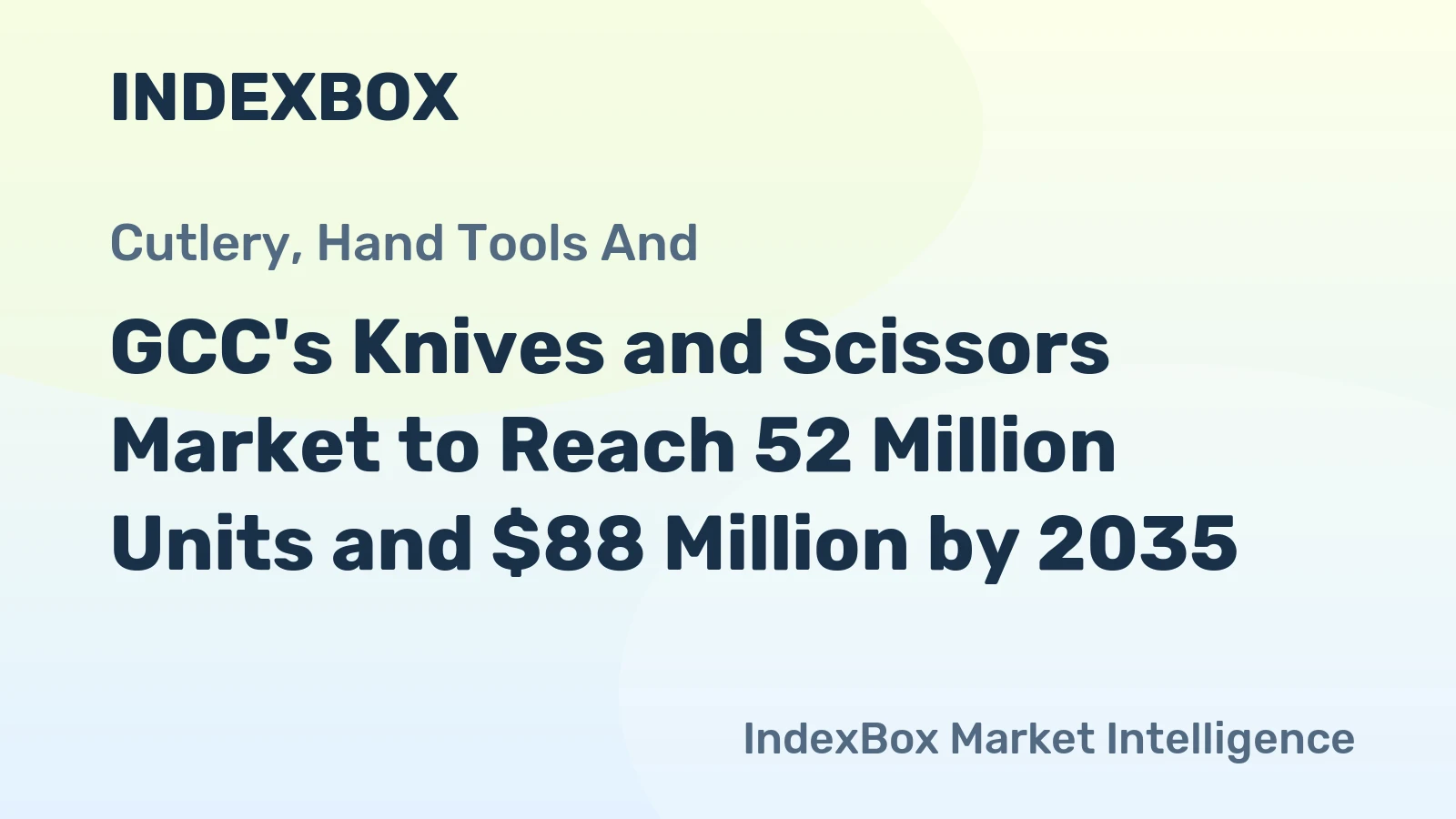 GCC's Knives and Scissors Market to Reach 52 Million Units and $88 Million by 2035