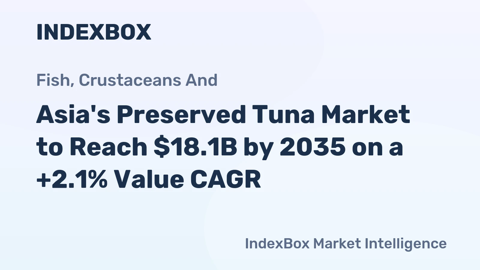 Asia's Preserved Tuna Market to Reach $18.1B by 2035 on a +2.1% Value CAGR