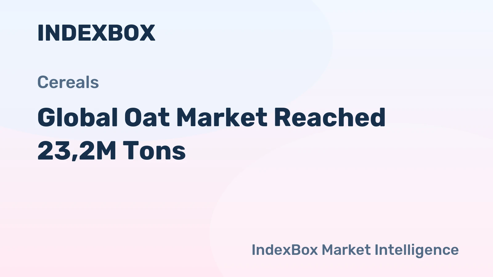 Global Oat Market Reached 23,2M Tons