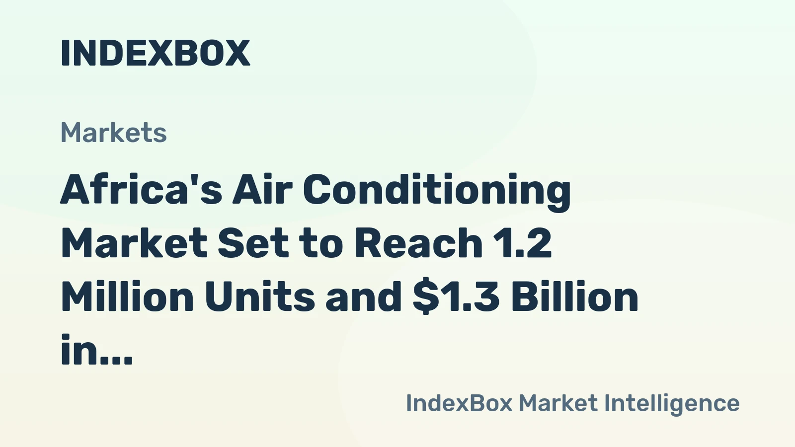 Africa's Air Conditioning Market Set to Reach 1.2 Million Units and $1.3 Billion in Value