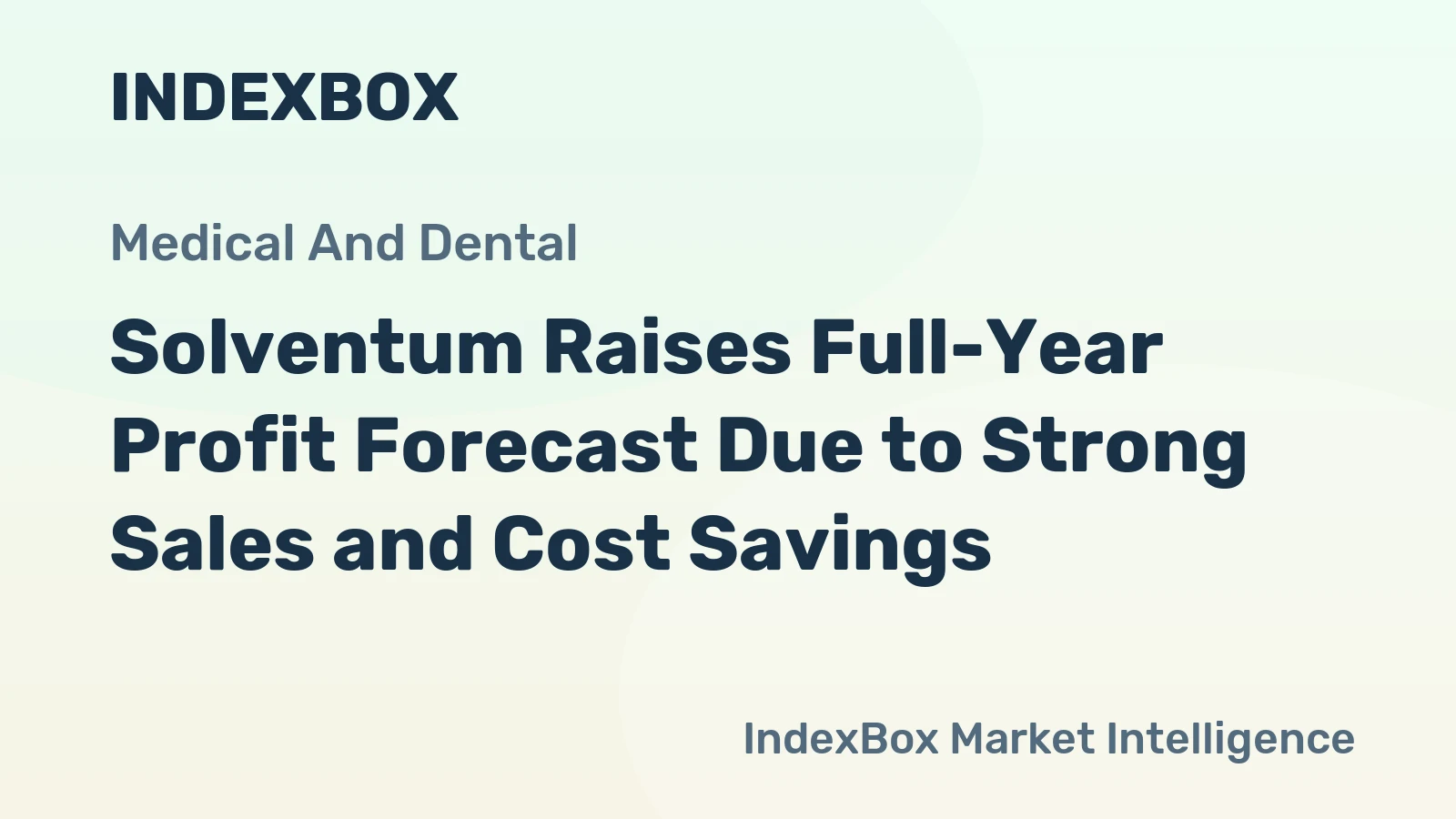 Solventum Raises Full-Year Profit Forecast Due to Strong Sales and Cost Savings