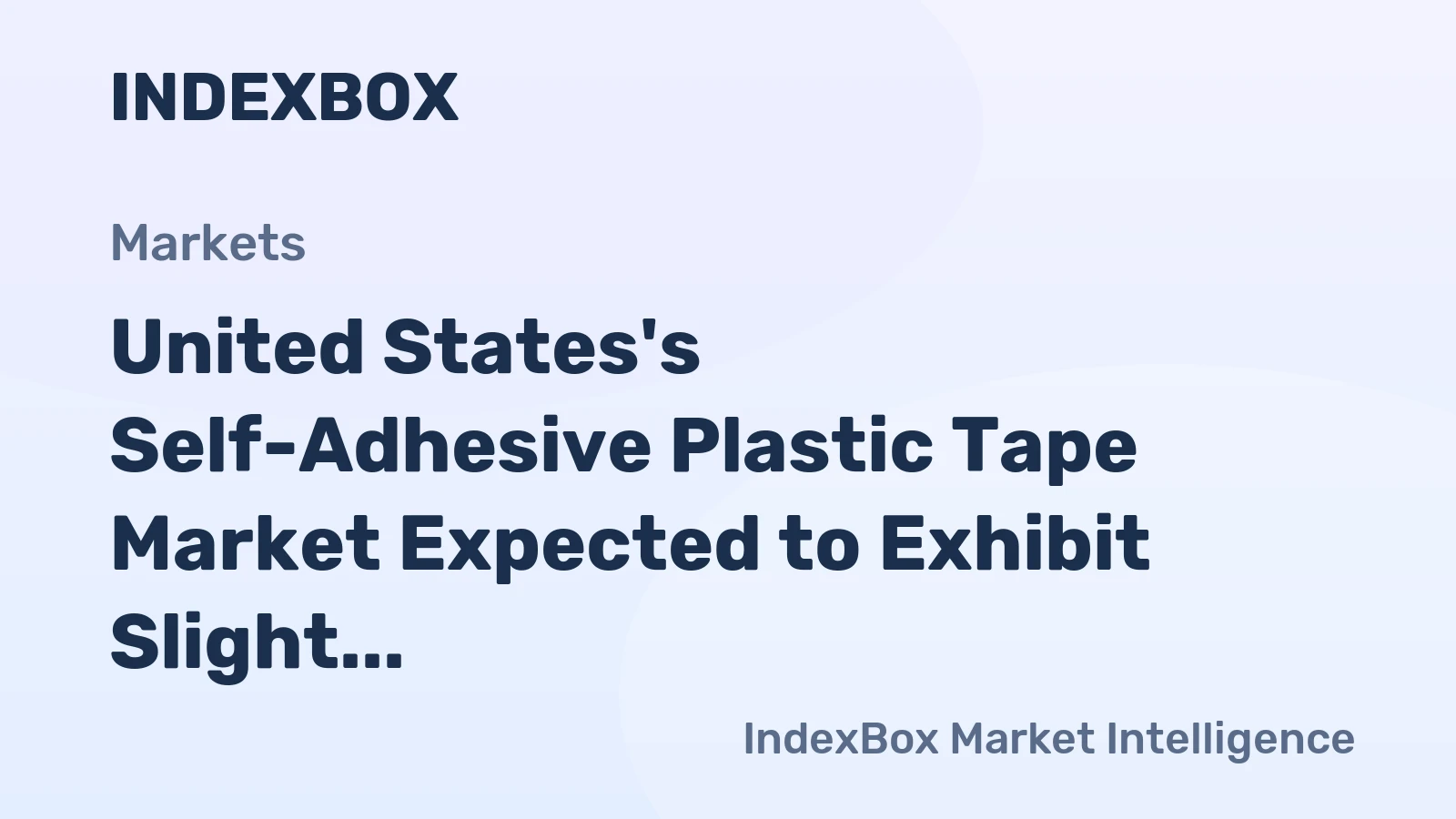 United States's Self-Adhesive Plastic Tape Market Expected to Exhibit Slight Growth with a CAGR of +1.4% from 2024-2035